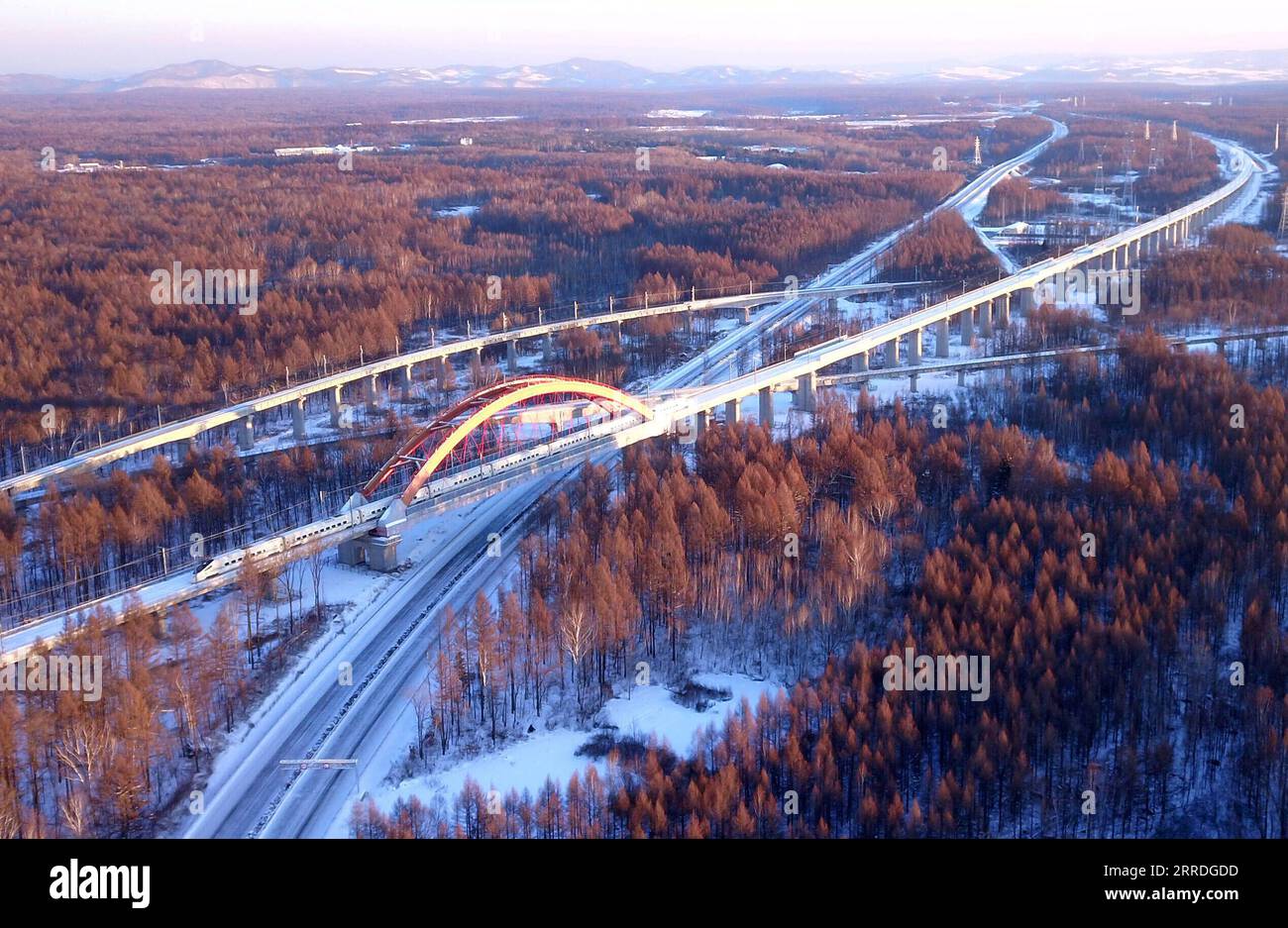 211224 -- CHANGCHUN, Dec. 24, 2021 -- Aerial photo taken on Dec. 2 ...