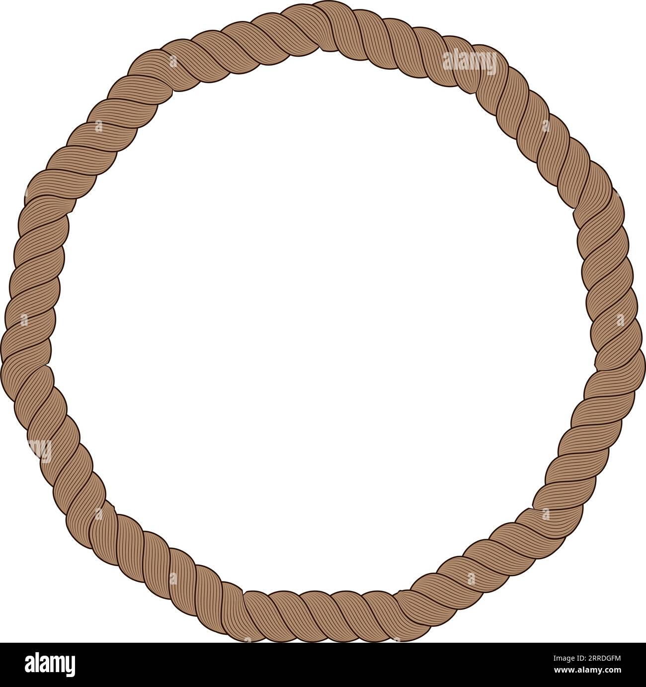 round frame border rope Stock Vector Image & Art - Alamy