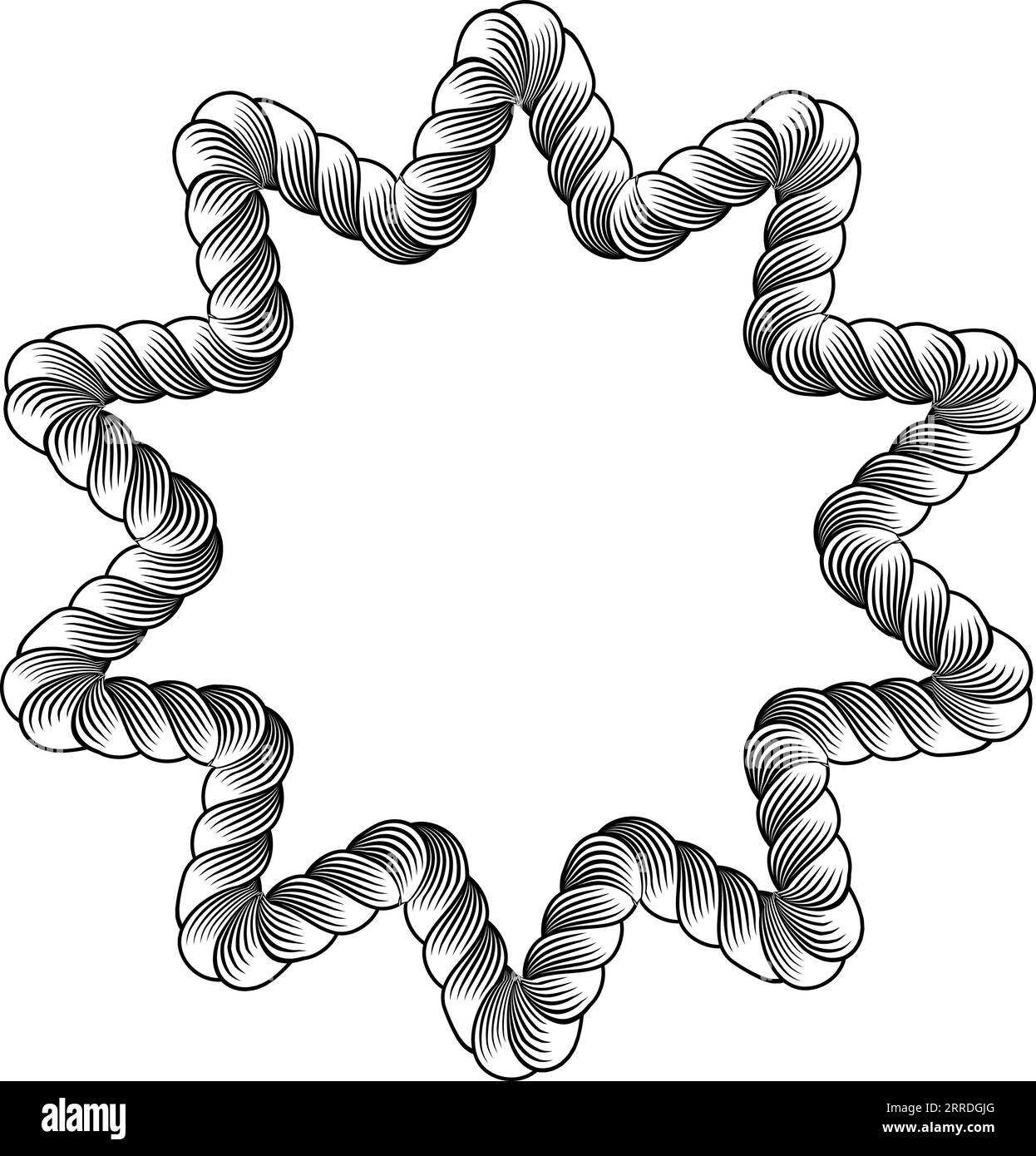 rope multi star frame Stock Vector Image & Art - Alamy