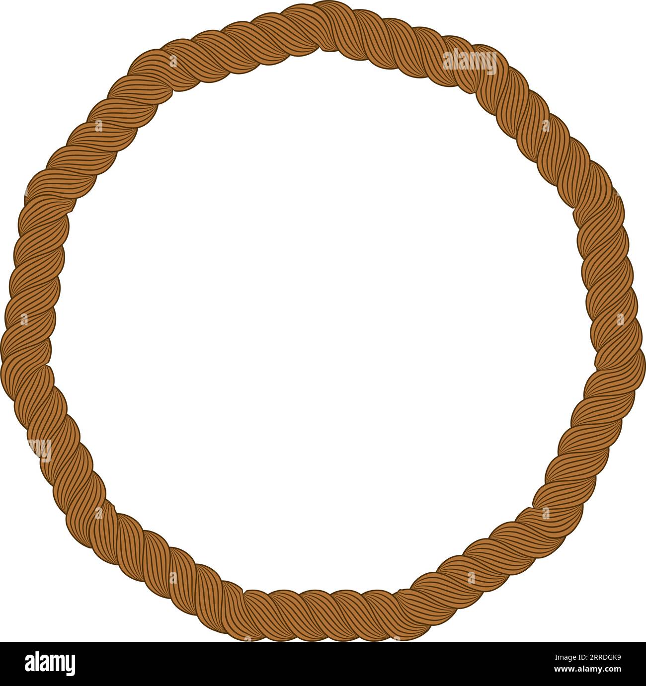 brown round frame border rope Stock Vector Image & Art - Alamy