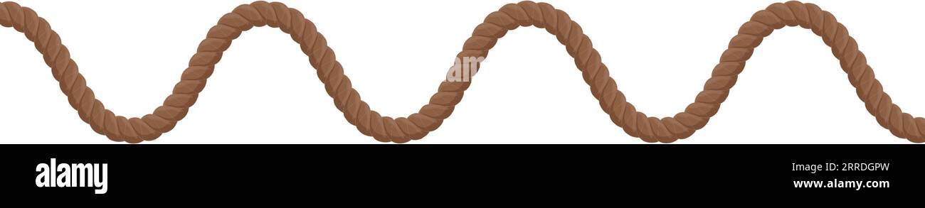 brown rope wavy line Stock Vector Image & Art - Alamy