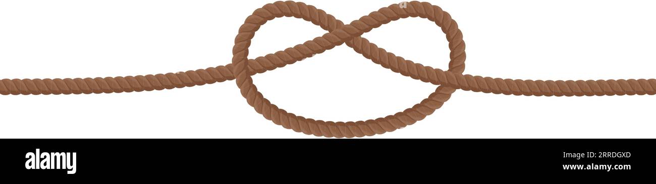 brown rope knot line border Stock Vector Image & Art - Alamy