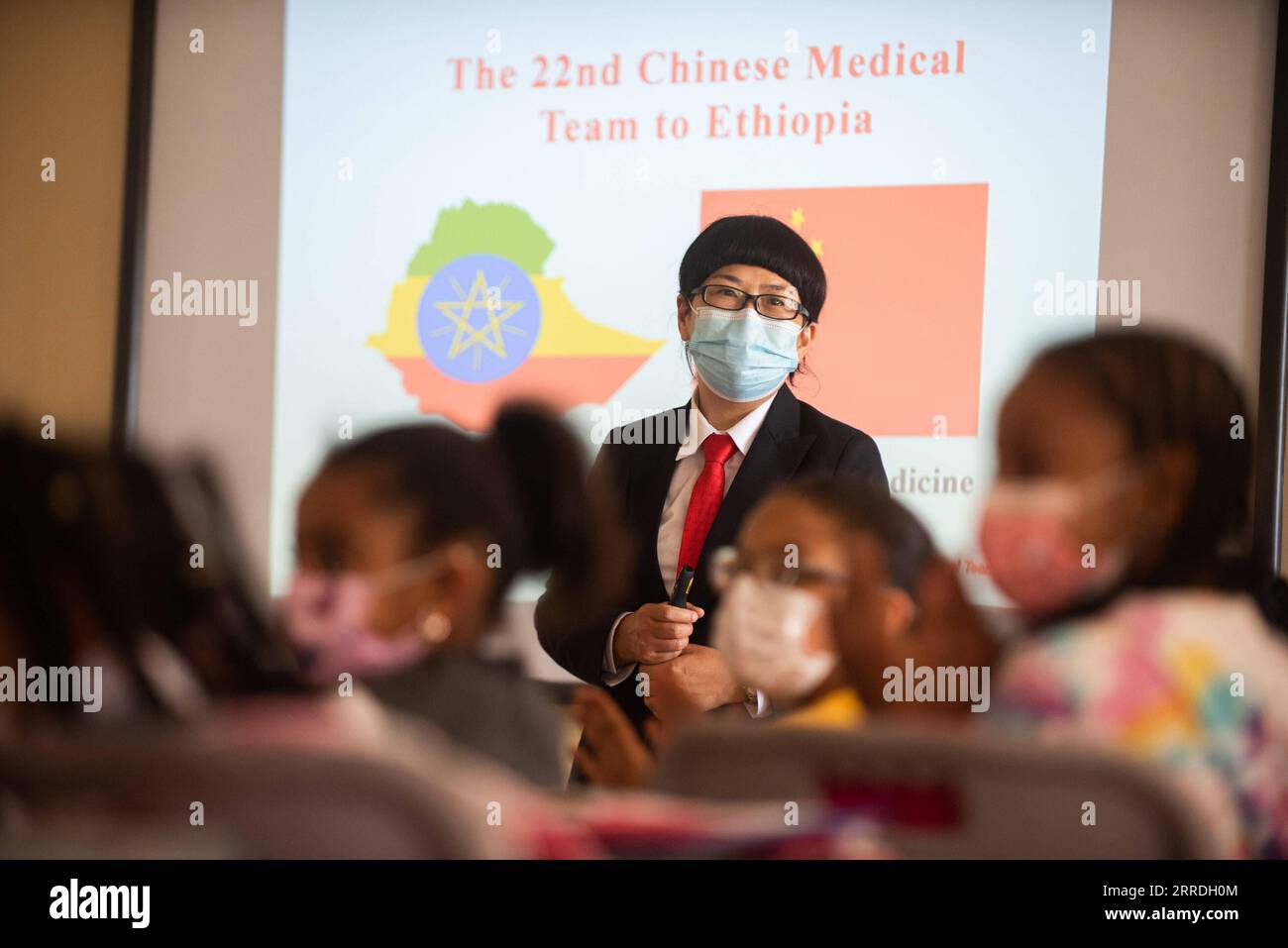 211225 -- ADDIS ABABA, Dec. 25, 2021 -- He Yang, interpreter of the ...