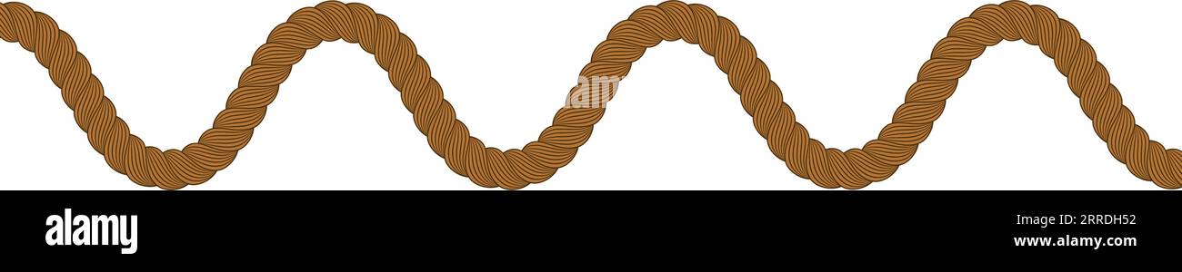 brown wavy line rope Stock Vector Image & Art - Alamy