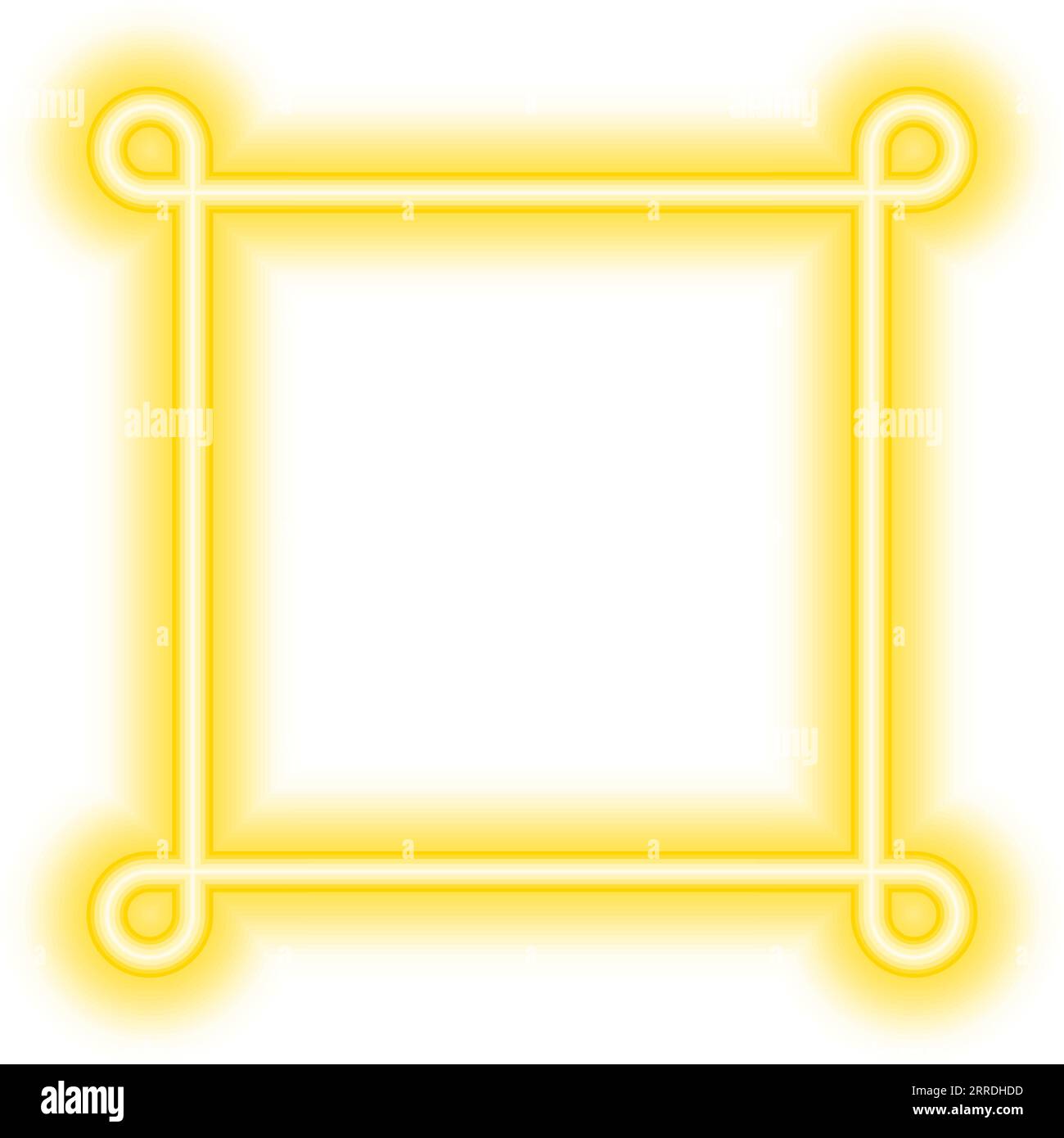 neon knot corner border yellow Stock Vector Image & Art - Alamy