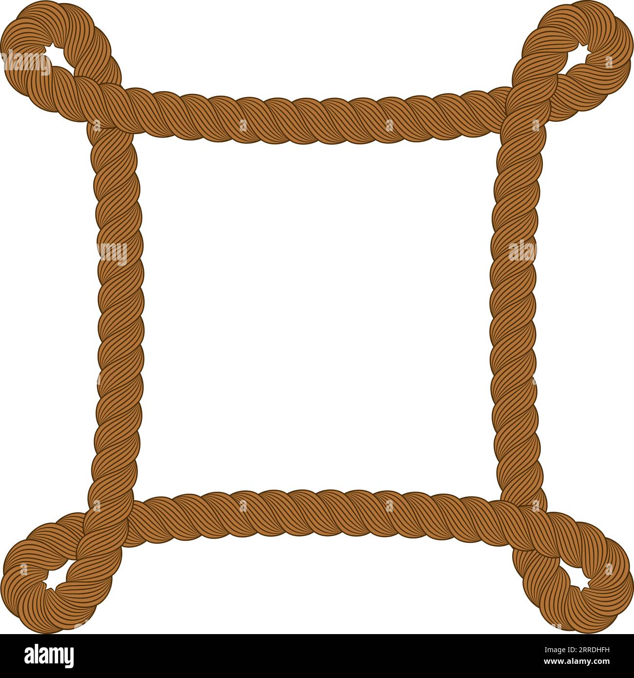 brown knot corner border rope Stock Vector Image & Art - Alamy