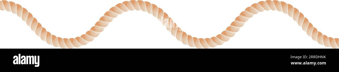rope wavy line Stock Vector Image & Art - Alamy