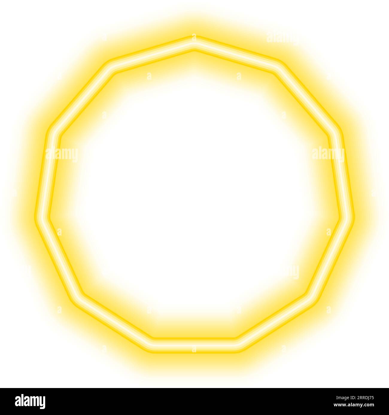 neon round frame border yellow Stock Vector Image & Art - Alamy
