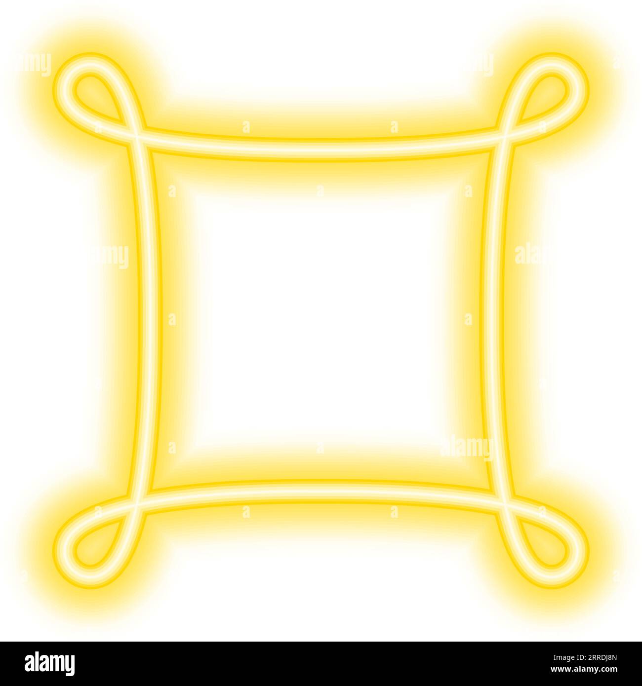 neon knot corner border yellow Stock Vector Image & Art - Alamy