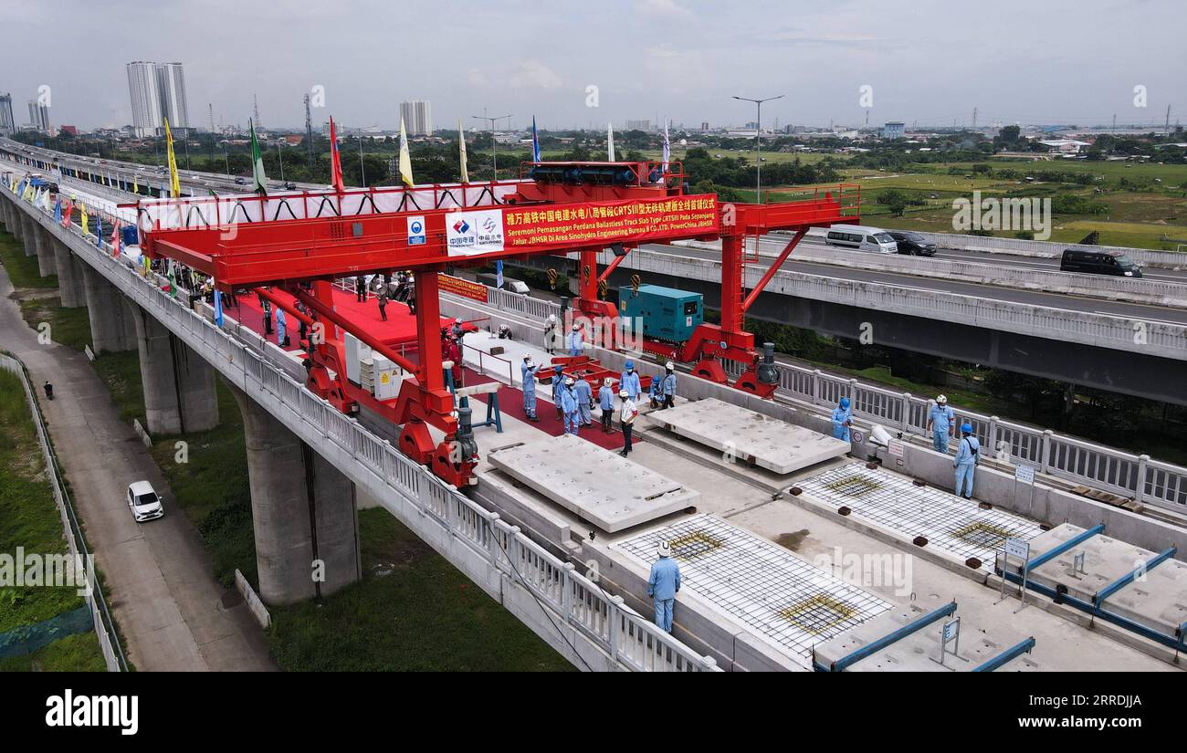 211229 -- JAKARTA, Dec. 29, 2021 -- Aerial photo shows the construction ...