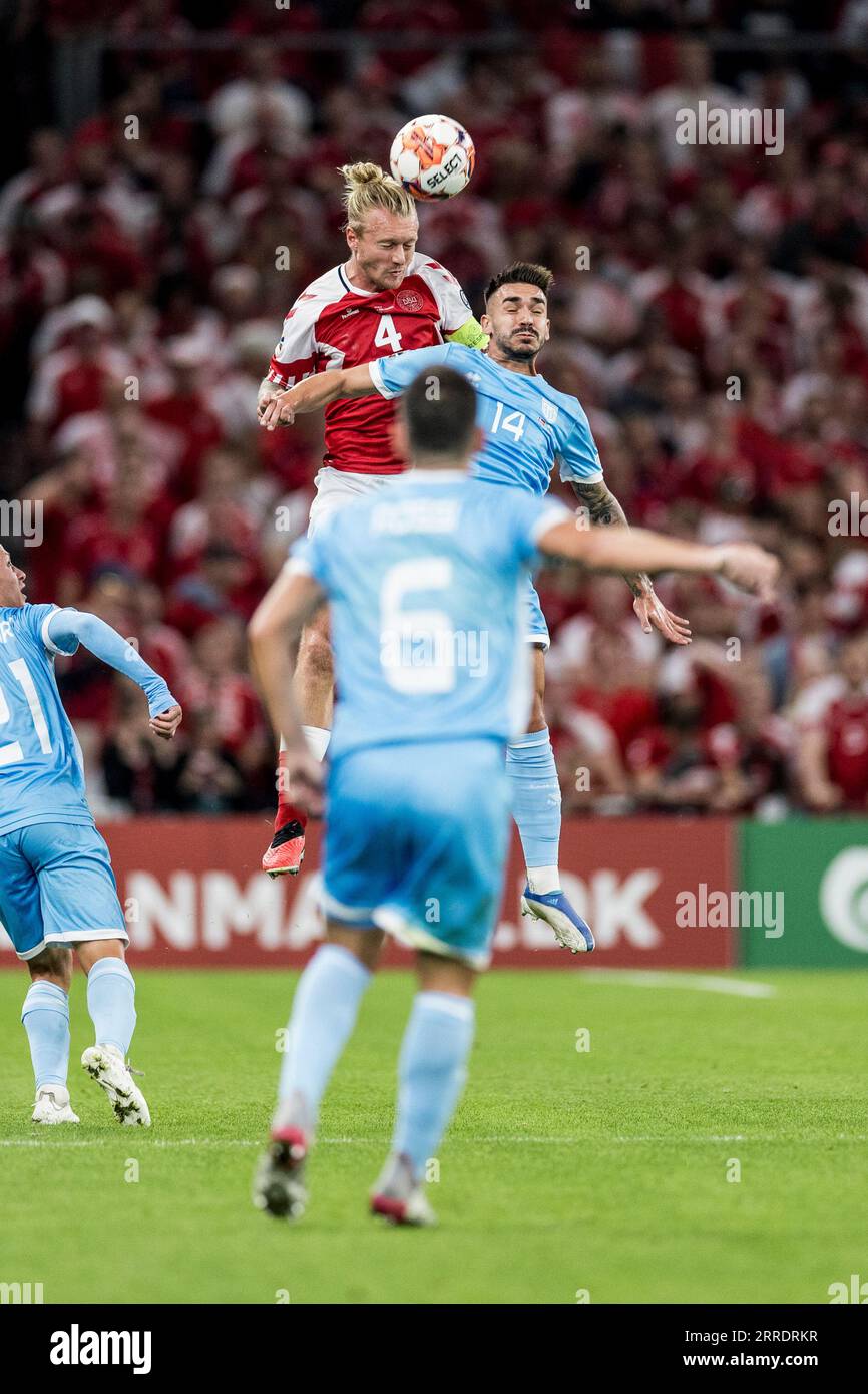 Copenhagen, Denmark. 07th Sep, 2023. Simon Kjaer (4) of Denmark and ...