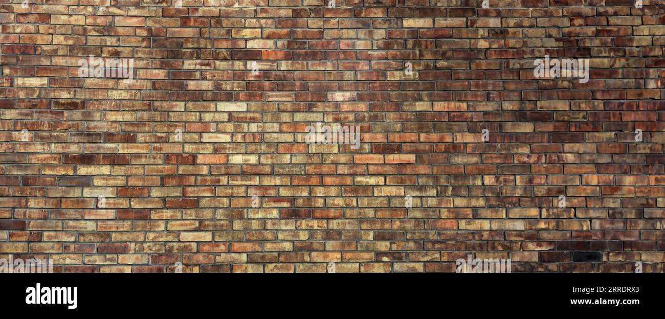 Color brick wall as background, banner design Stock Photo - Alamy