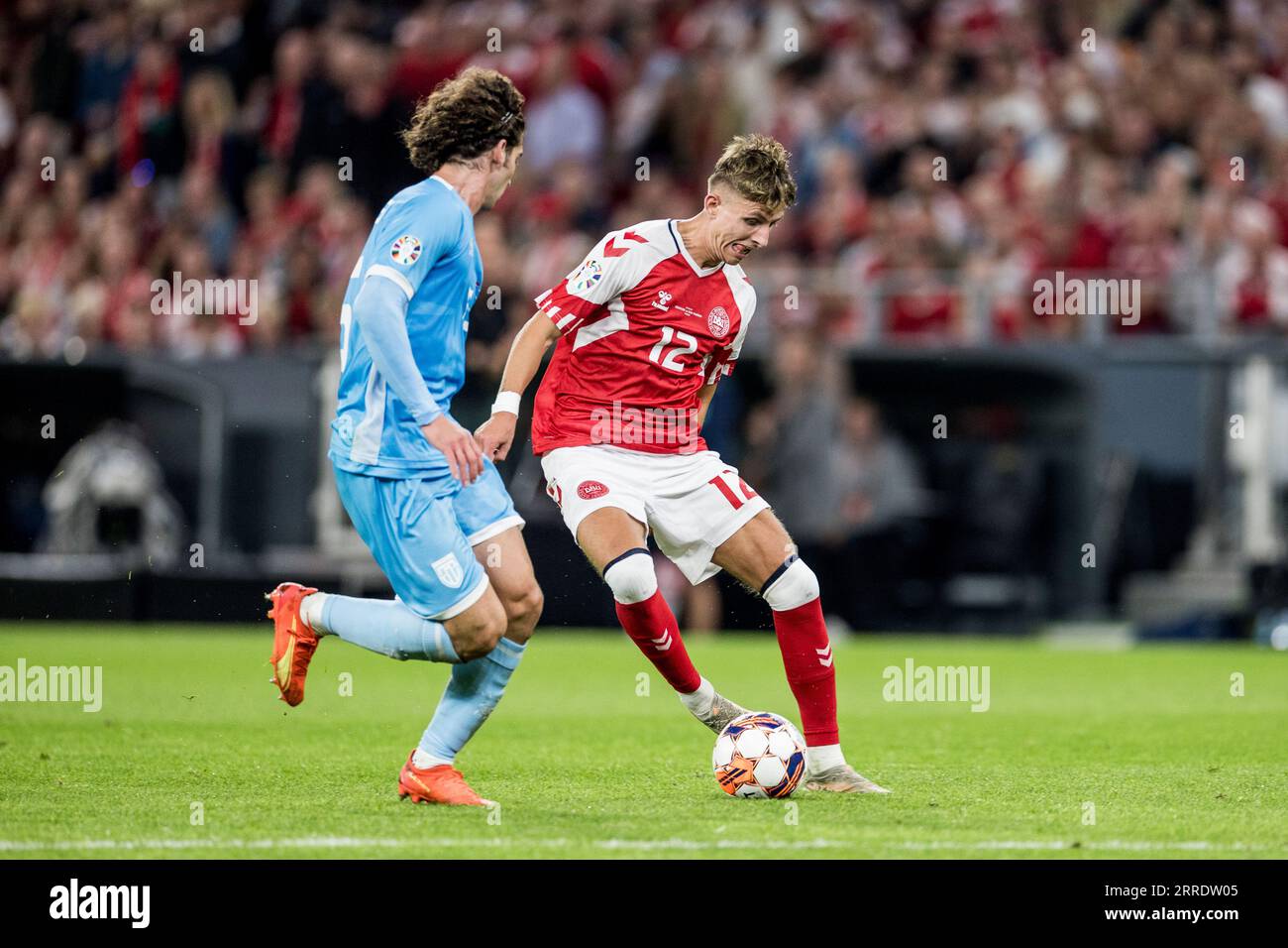 Copenhagen, Denmark. 07th Sep, 2023. Jesper Lindstrom (12) of Denmark ...