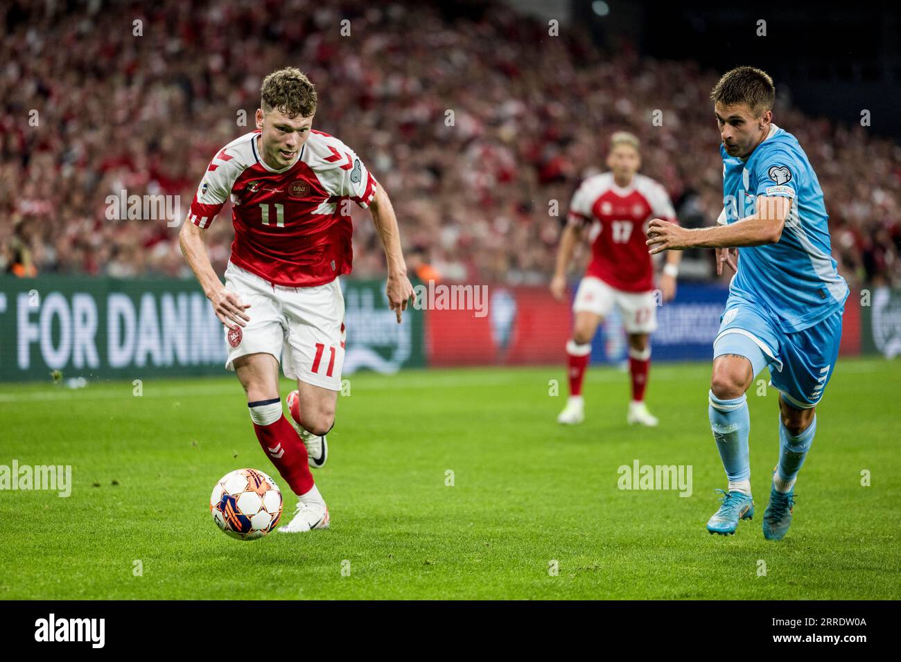 Copenhagen, Denmark. 07th Sep, 2023. Andreas Skov Olsen (11) of Denmark ...