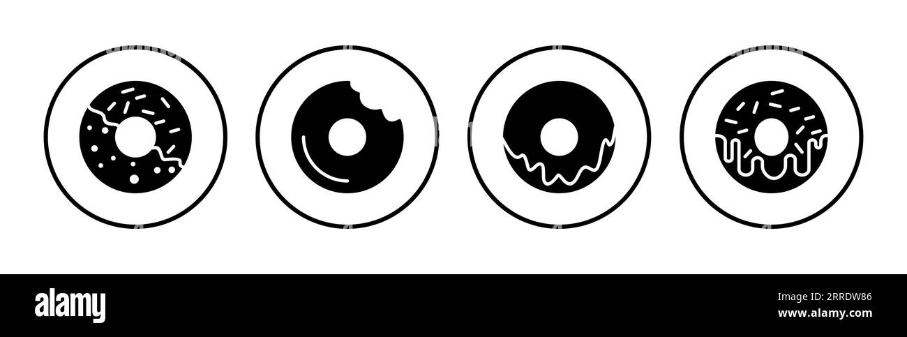 Donut icon vector. doughnut icon. donut logo Stock Vector Image & Art ...