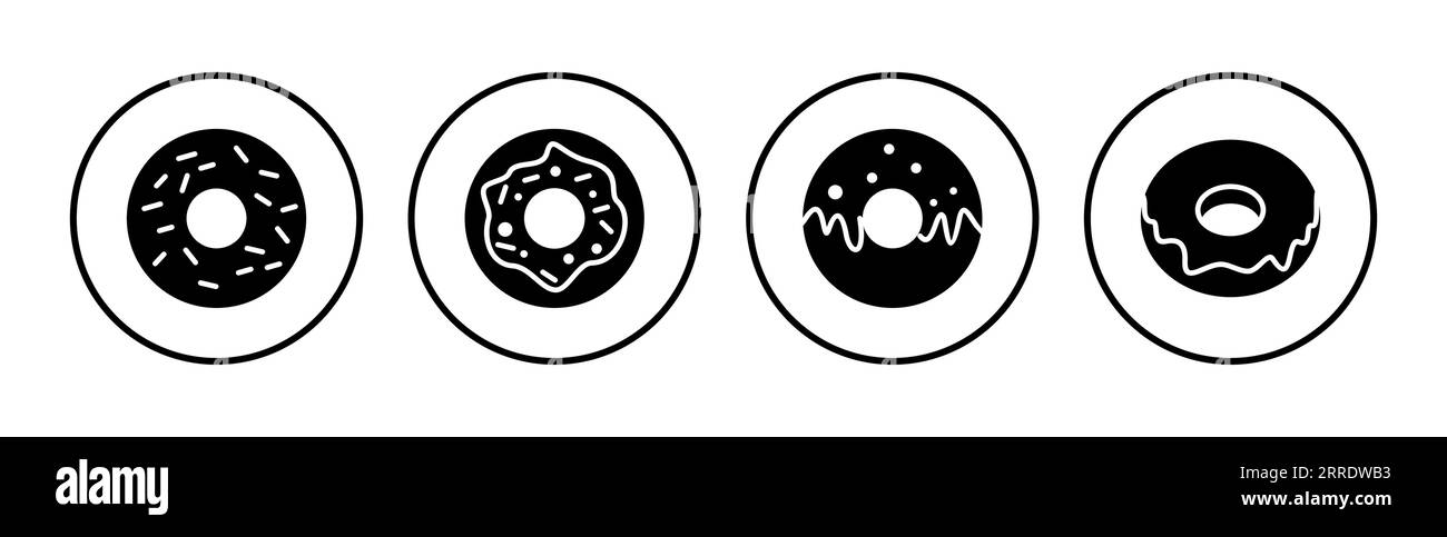 Donut icon vector. doughnut icon. donut logo Stock Vector Image & Art ...