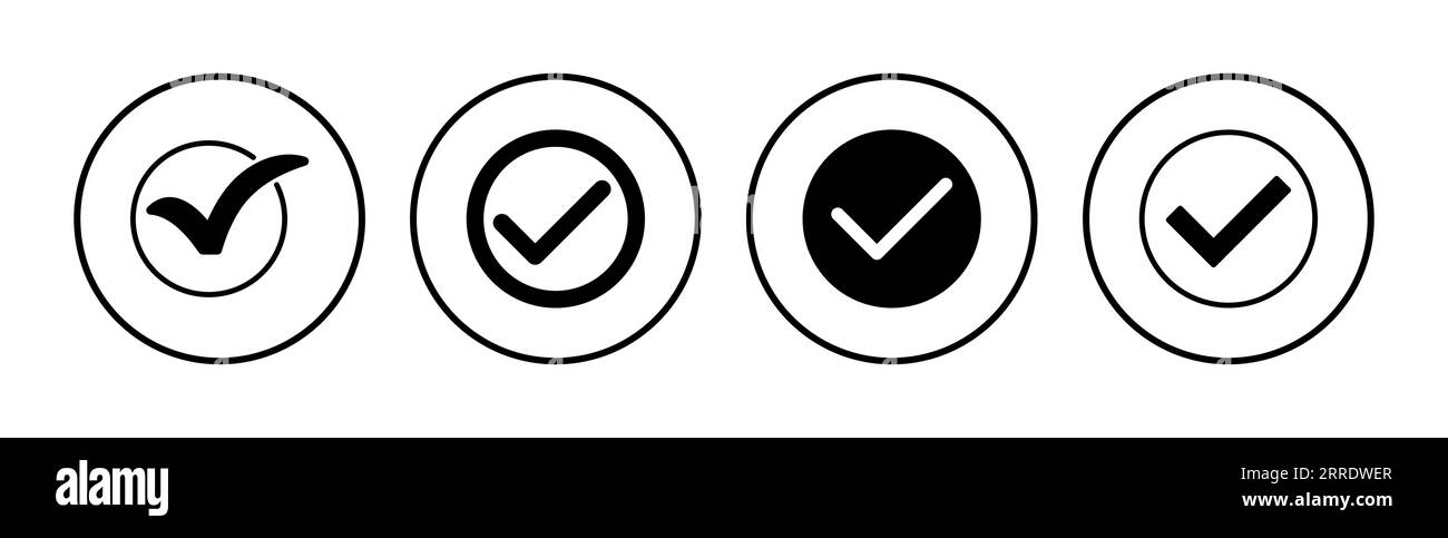 check icon vector. check mark icon. check list button icon Stock Vector ...