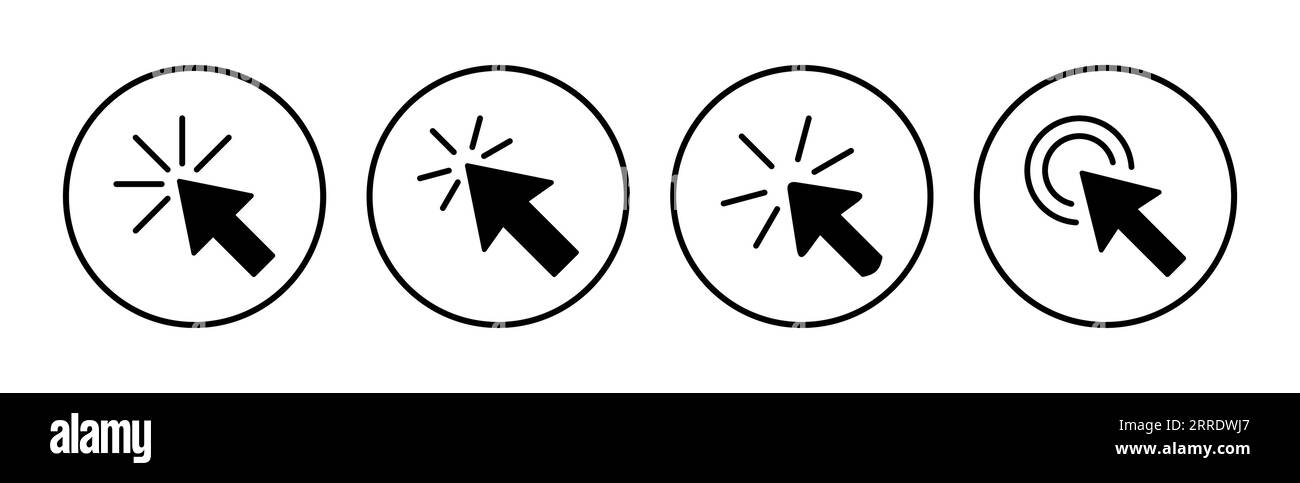 Click icon vector. cursor icon vector. pointer sign Stock Vector Image & Art - Alamy