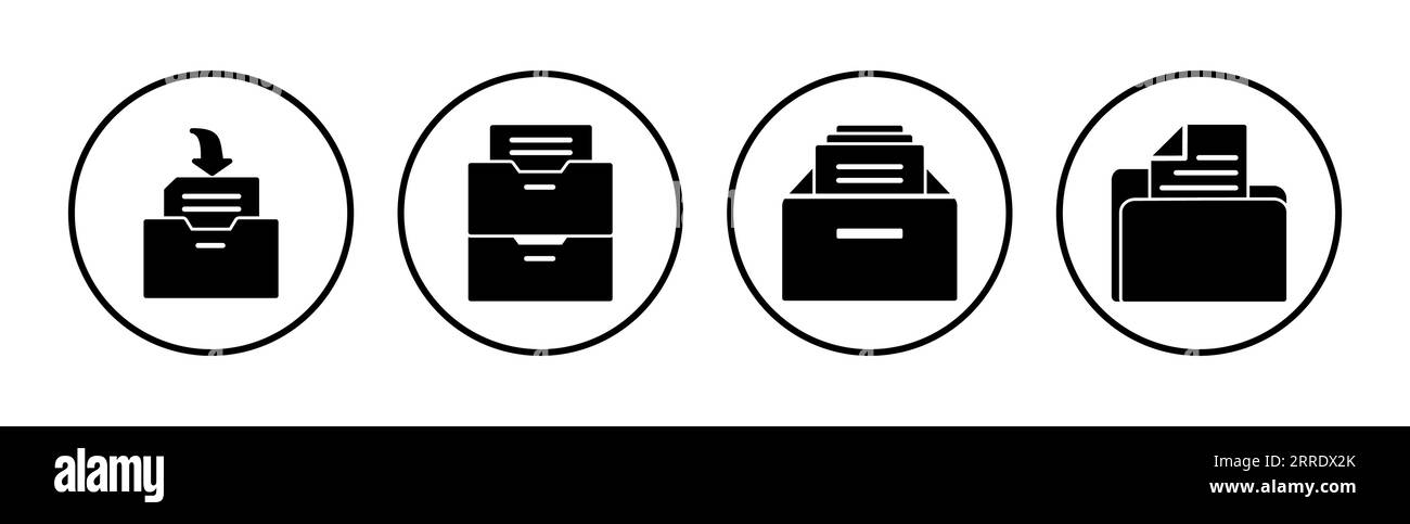 Archive icon vector. archive storage icon vector. folders icon Stock ...