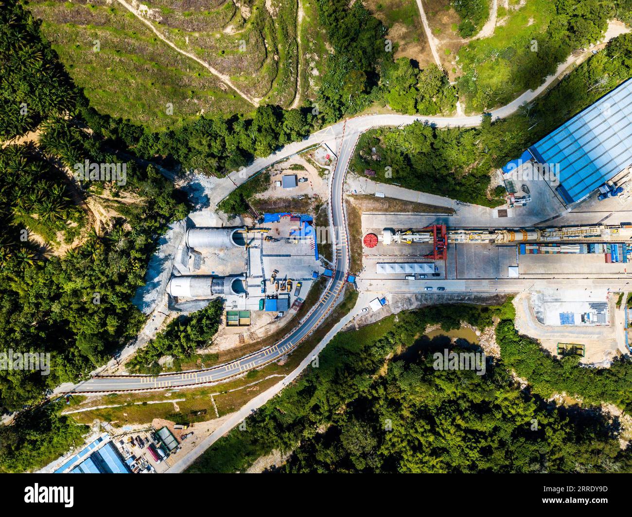 220113 -- BENTONG MALAYSIA, Jan. 13, 2022 -- Aerial photo taken on Jan ...