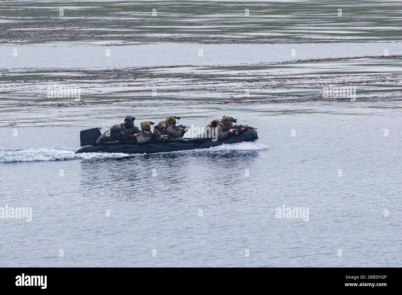 Alaska, USA. 23rd Aug, 2023. Navy SEALs conduct combatant craft assault ...