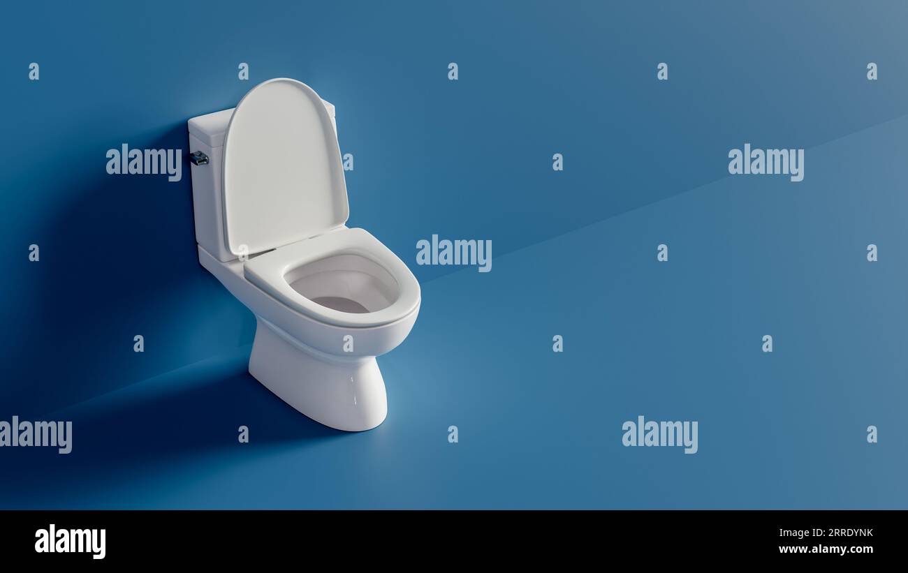 a background with a toilet on a Solid color background, 3d rendering ...