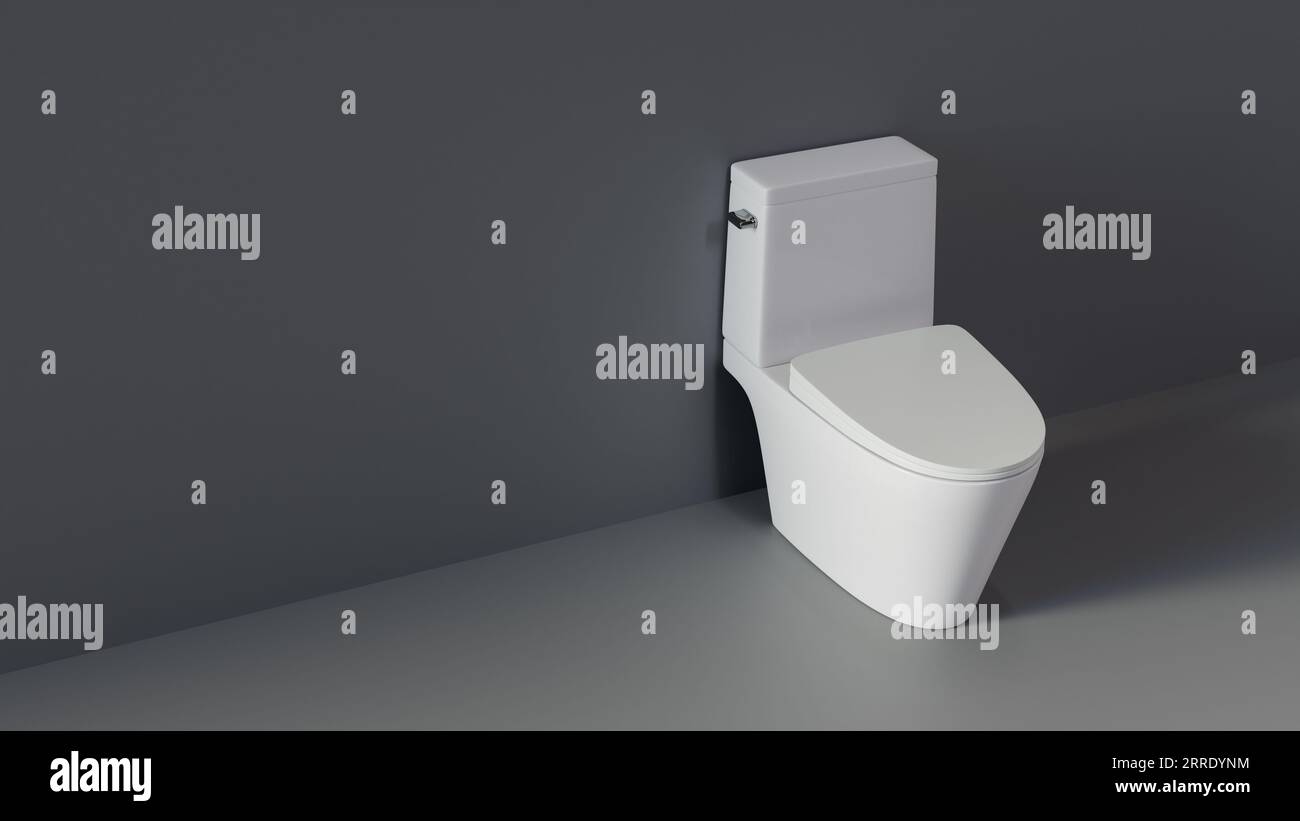 a background with a toilet on a Solid color background, 3d rendering ...