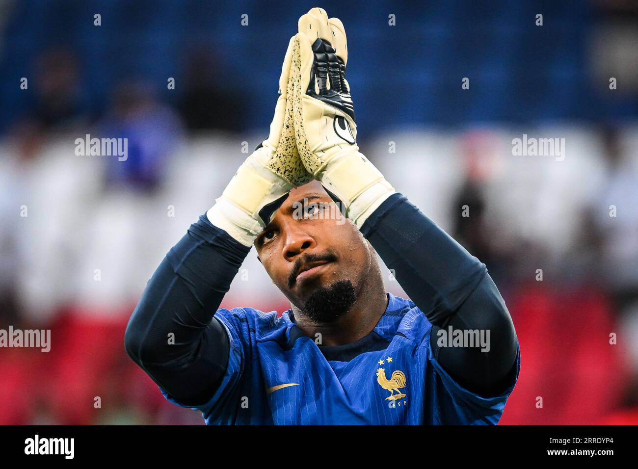 Mike MAIGNAN of France during the UEFA Euro 2024, European Qualifiers Group B football match ...