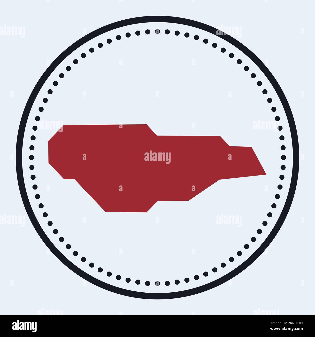 Buck Island Reef round stamp. Round logo with map and title. Stylish ...