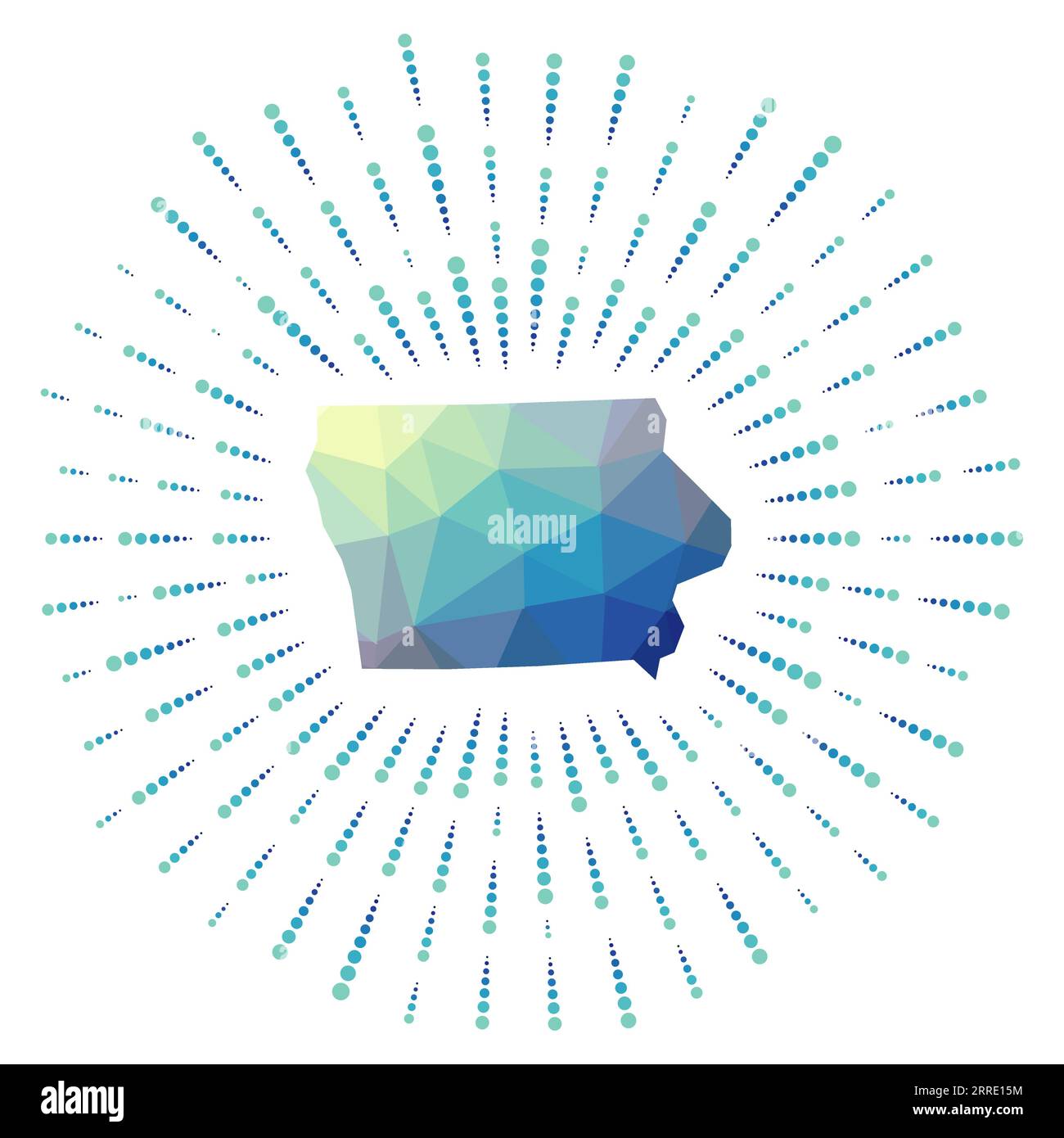 Iowa state in united map Stock Vector Images - Alamy