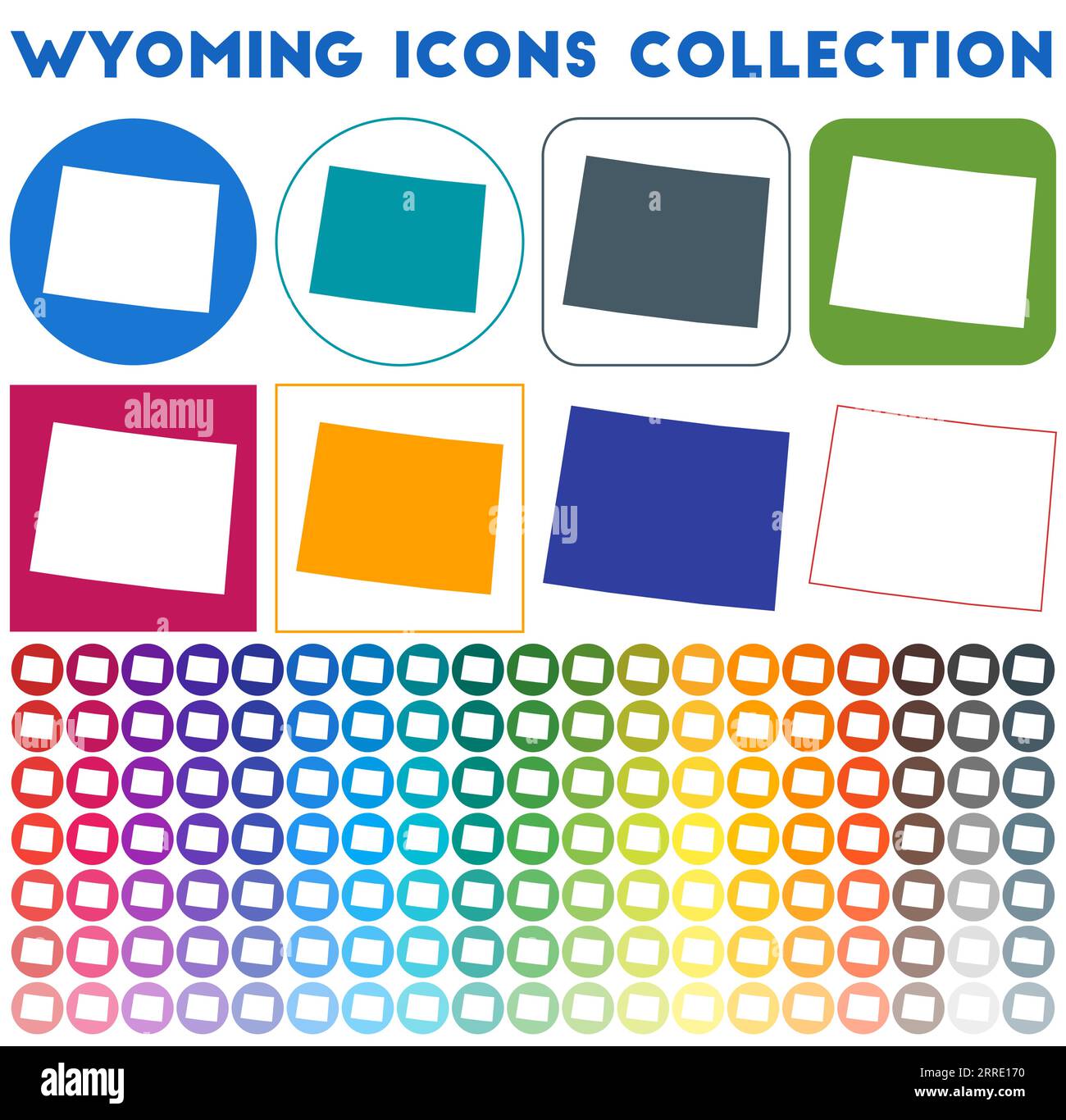 Map of banner wyoming Cut Out Stock Images & Pictures - Alamy