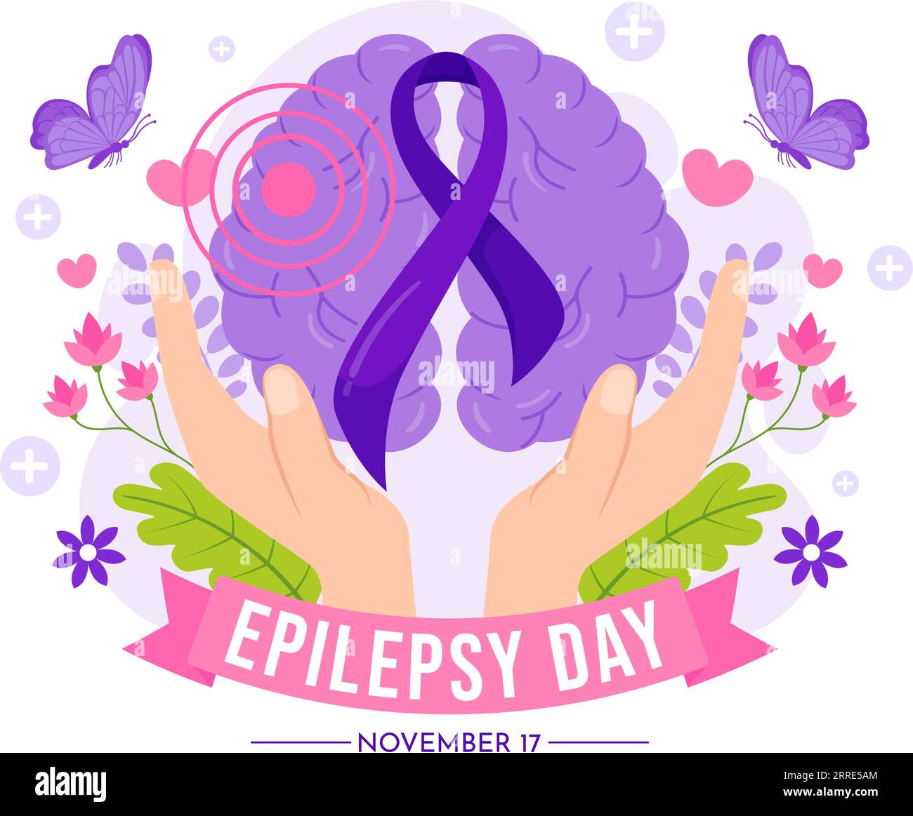 Epilepsy awareness ribbon Stock Vector Images - Alamy