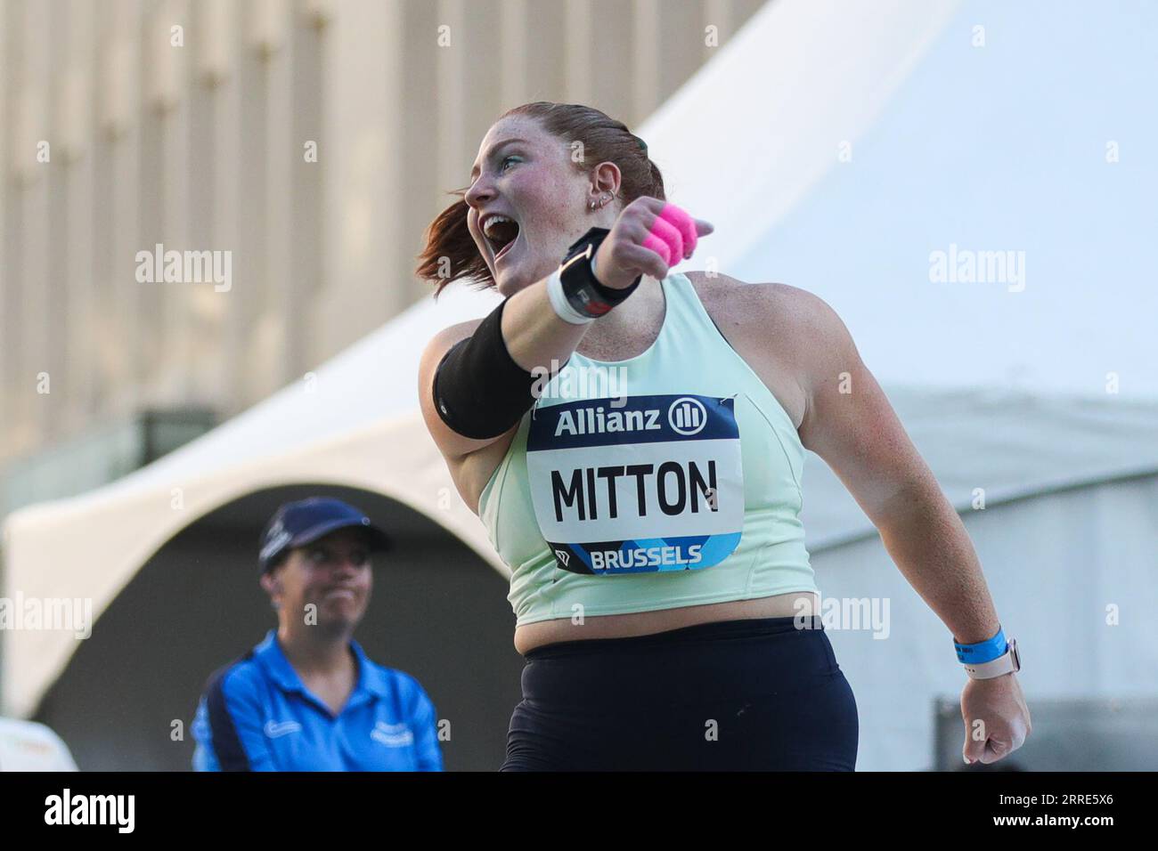 Brussels, Belgium. 7th Sep, 2023. Sarah Mitton of Canada reacts during ...