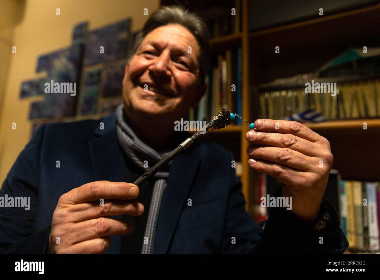 220130 -- ATHENS, Jan. 30, 2022 -- Greek mathematics teacher Nikos ...