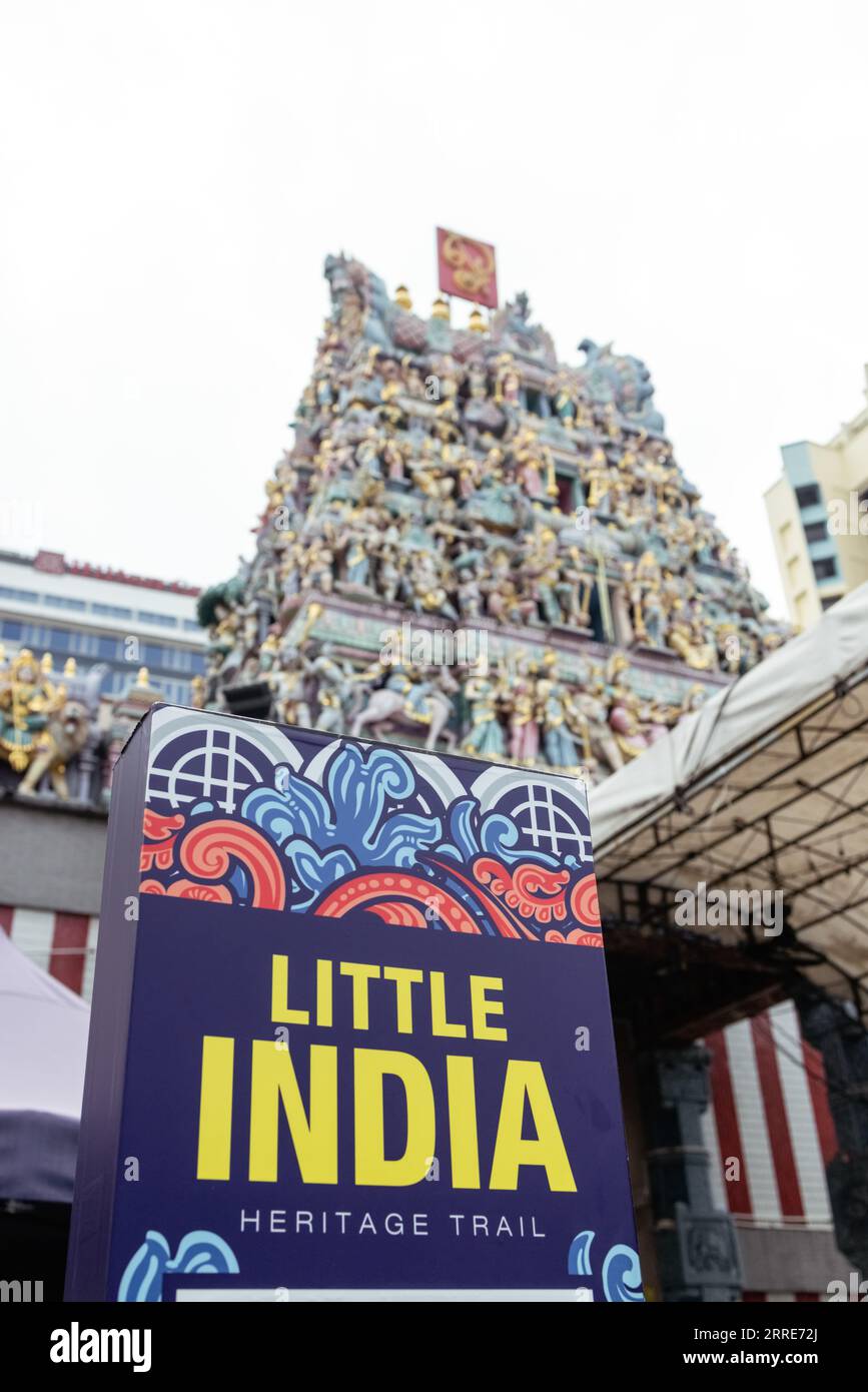 SINGAPORE, september 4, 2023; Board of Little India at Little India ...