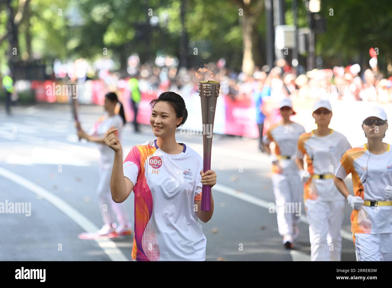 Hangzhou, China's Zhejiang Province. 8th Sep, 2023. Torch bearer Hui ...