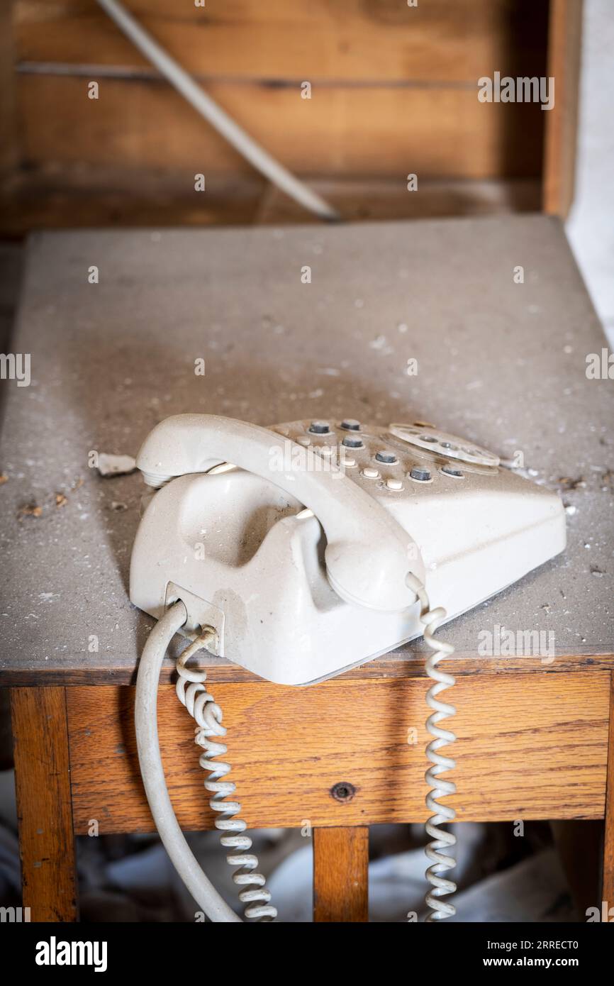 Pulse dial telephone (disc), 1970s, old Ripoll winery, Llucmajor ...