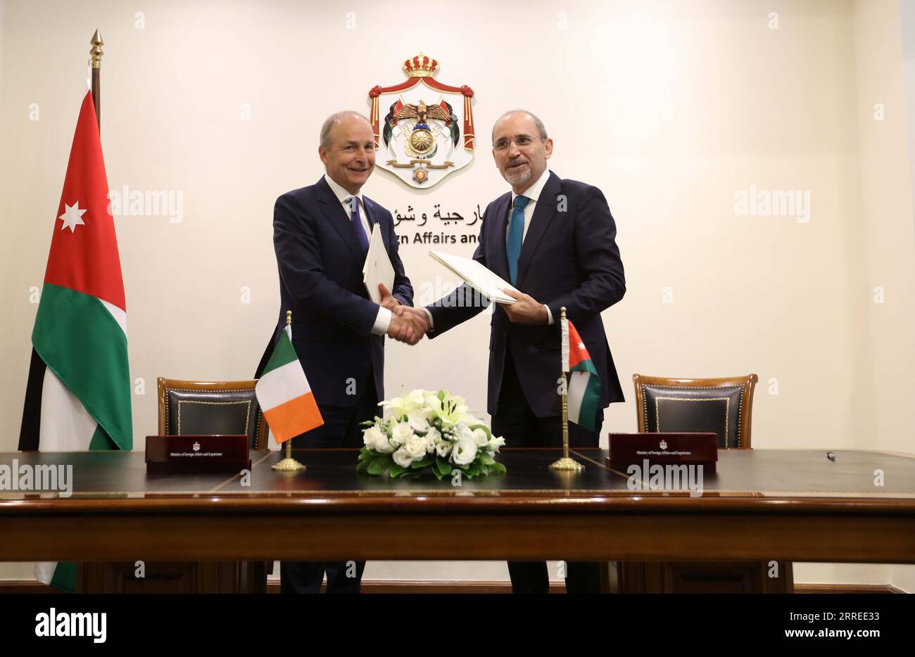 Amman, Jordan. 7th Sep, 2023. Jordanian Foreign Minister Ayman Safadi ...