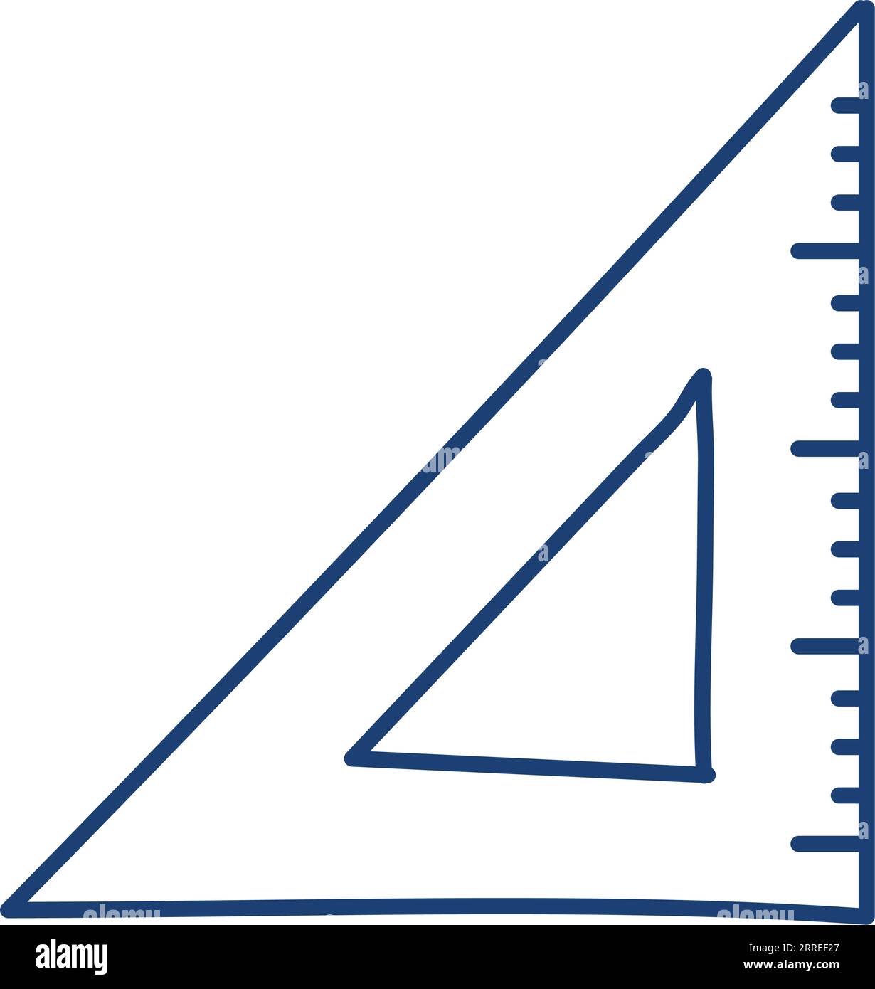 triangle ruler school doodle icon Stock Vector Image & Art - Alamy