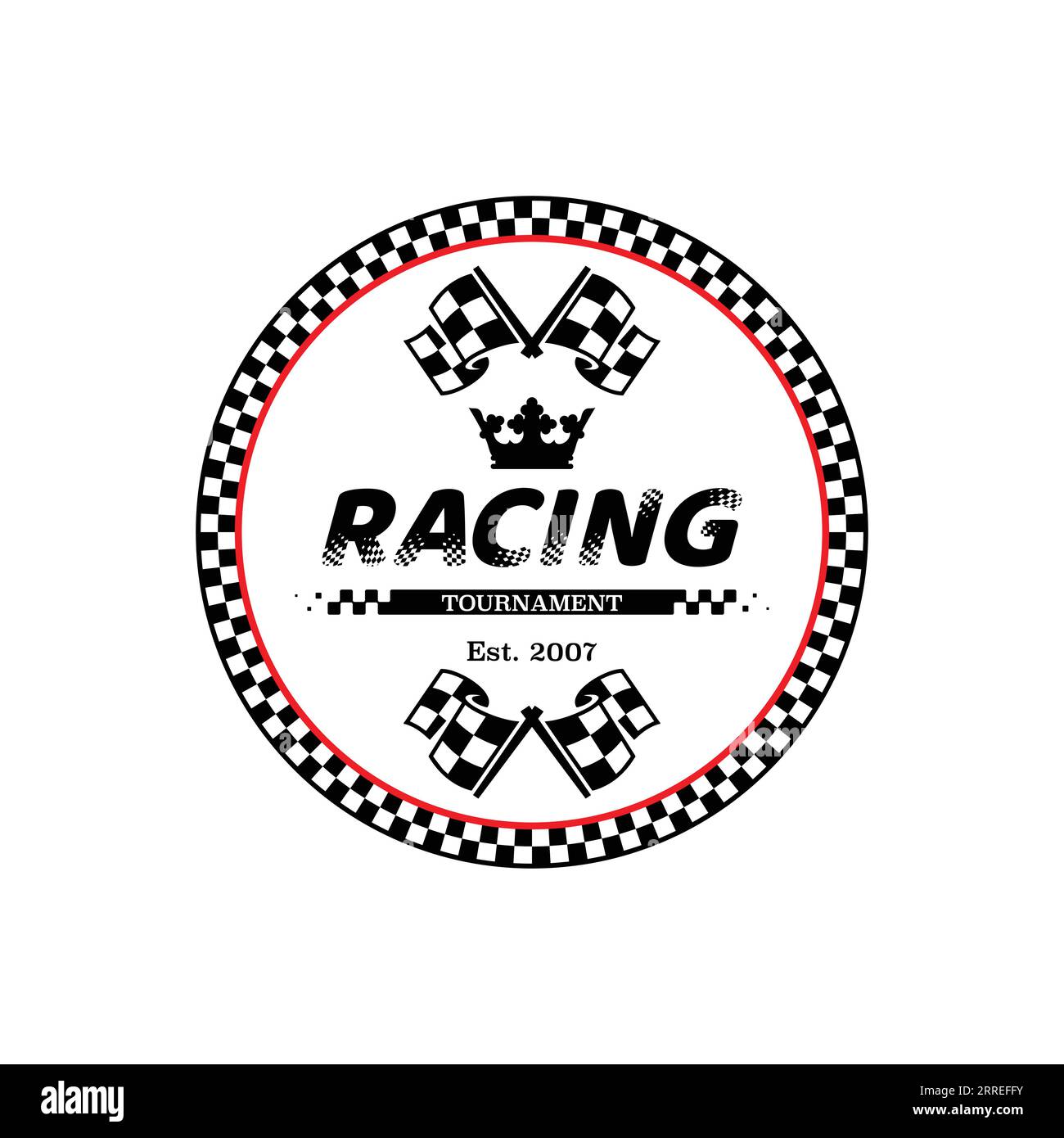 Checkered flag border background Cut Out Stock Images & Pictures - Alamy