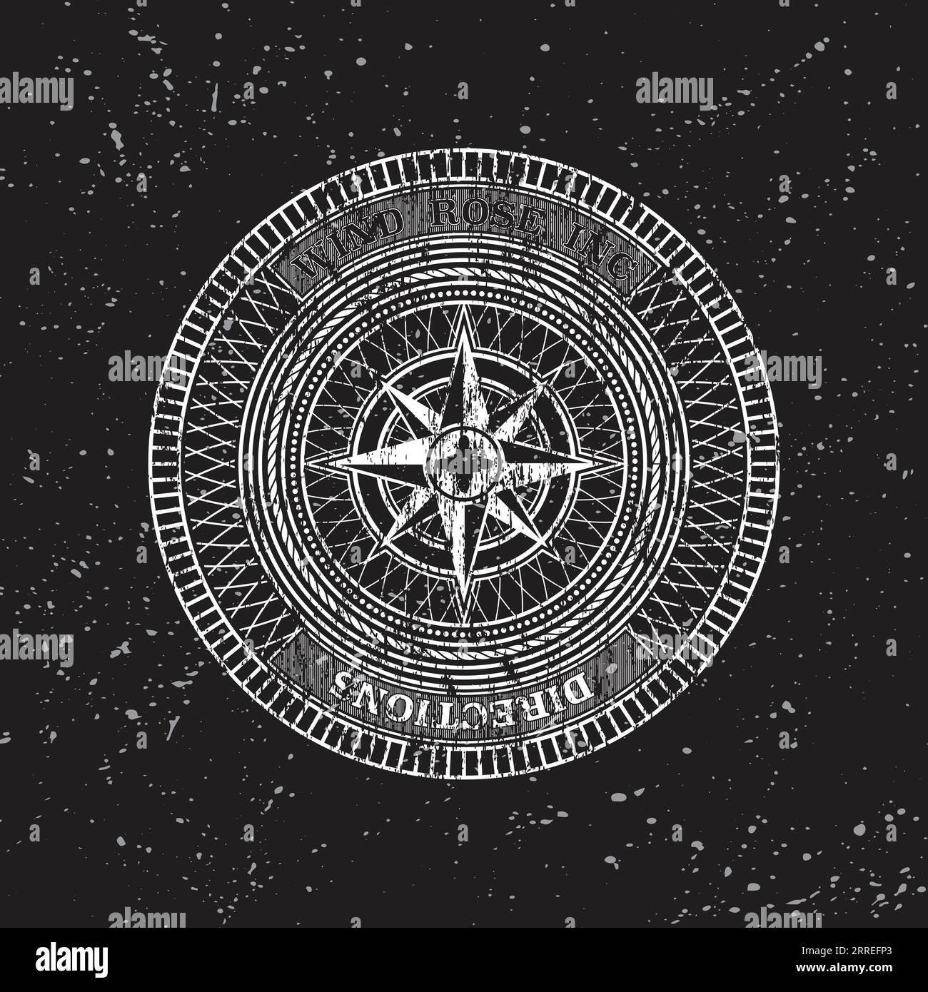 Ancient seal with wind rose symbol Stock Vector Image & Art - Alamy