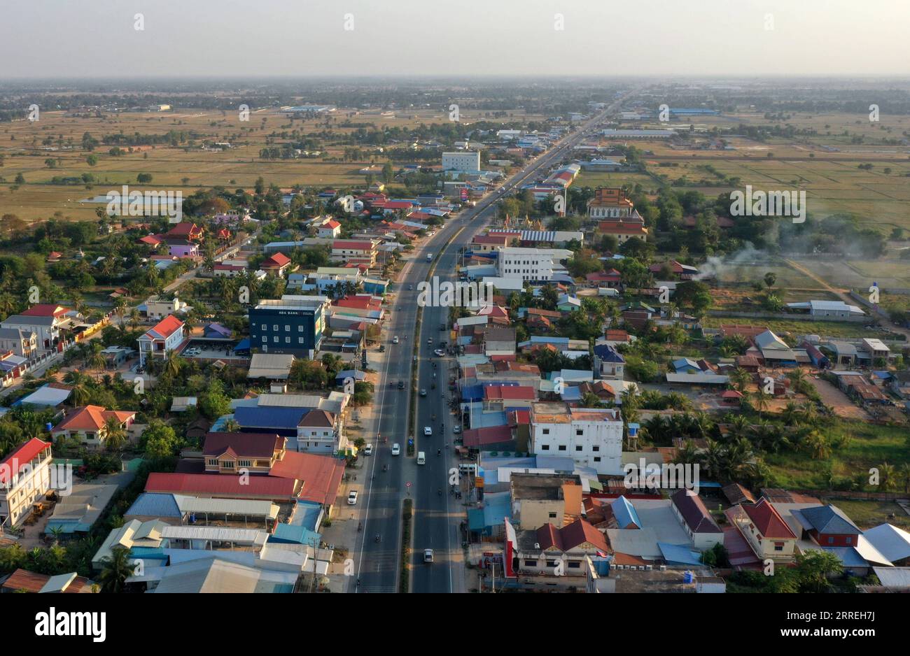 220302 -- TAKEO, March 2, 2022 -- Aerial photo taken on March 1, 2022 ...