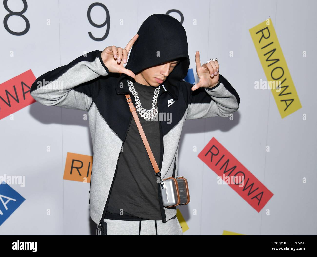 Central Cee attends the Rimowa "Seit 1898" exhibition opening party at ...