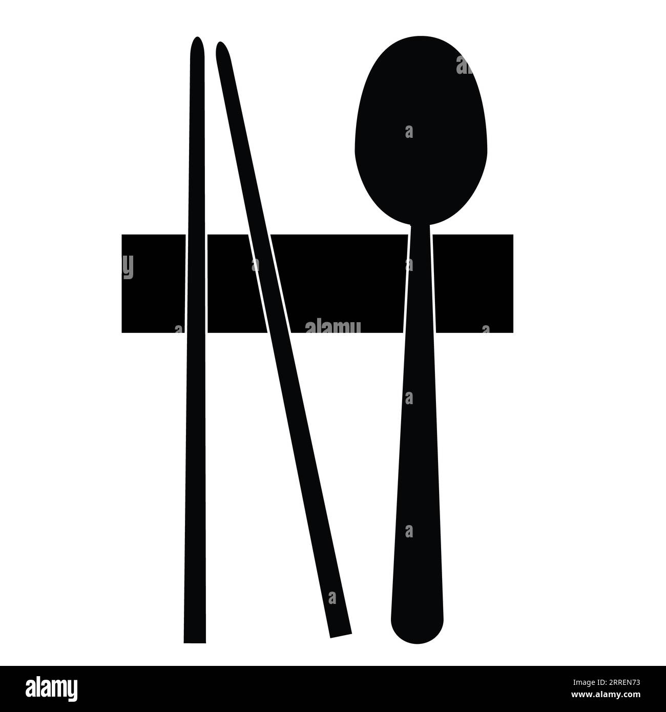 Chopsticks and spoon icon. chopsticks sign. Sujeo symbol. flat style ...