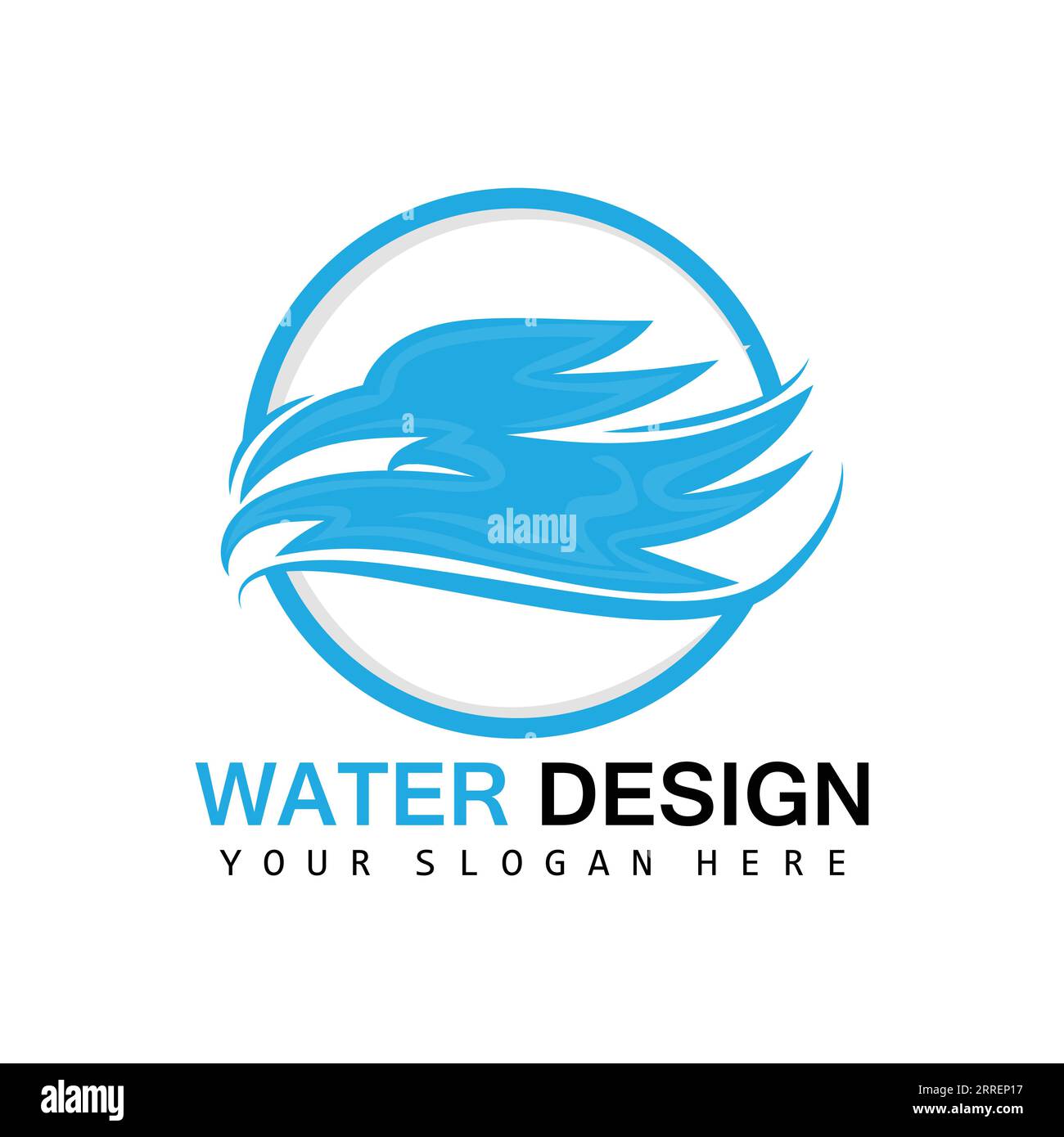 Water Wave Logo, Earth Element Vector, Water Wings Logo Design Style ...