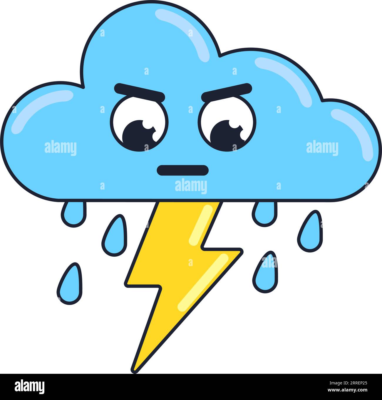 weather cartoon storm cloud Stock Vector Image & Art - Alamy
