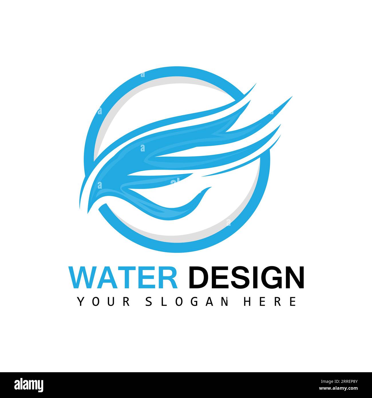 Water Wave Logo, Earth Element Vector, Water Wings Logo Design Style ...