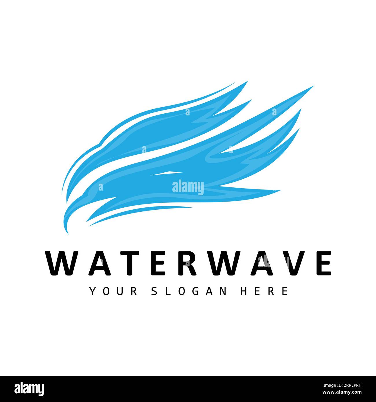 Water Wave Logo, Earth Element Vector, Water Wings Logo Design Style ...
