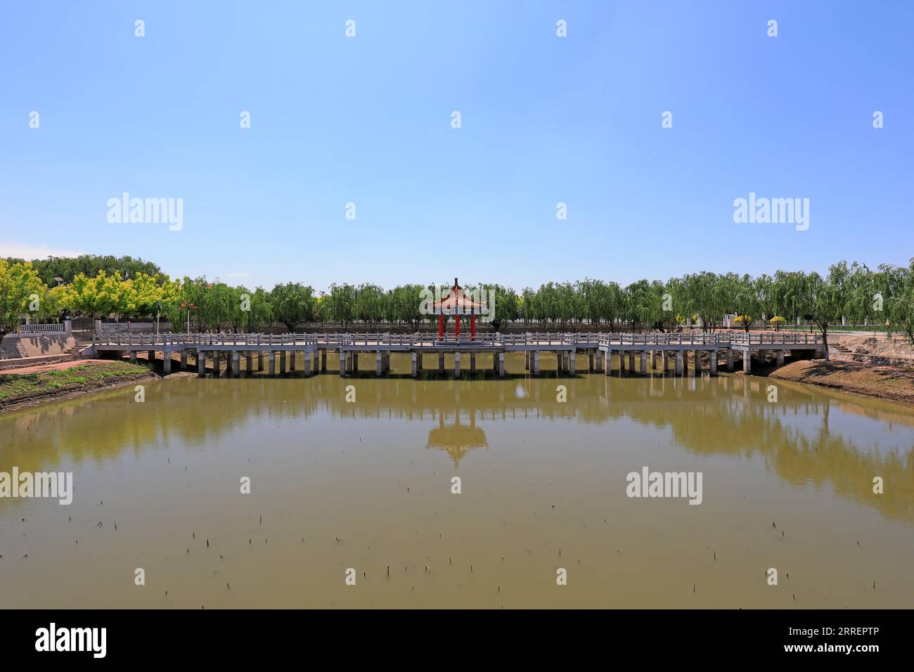 Scenery of artificial lakes in rural China Stock Photo - Alamy