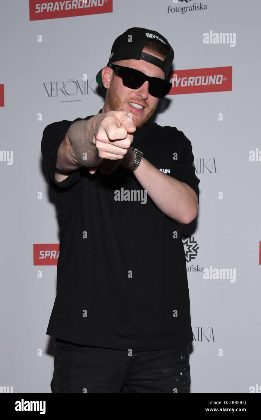 New York, USA. 07th Sep, 2023. Drewski attending the Sprayground S/S24 ...